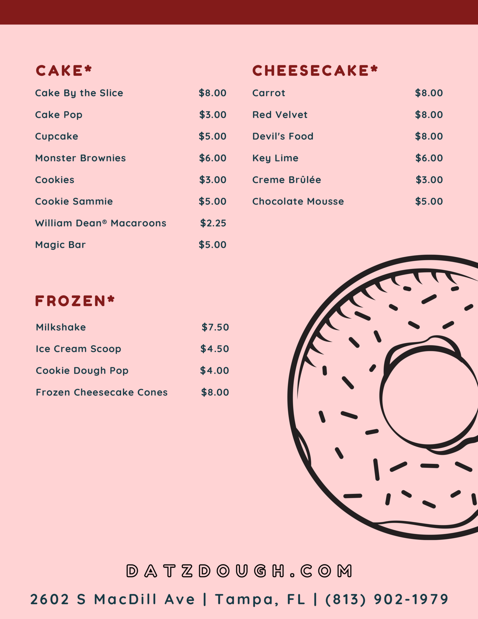 Menu – Dough